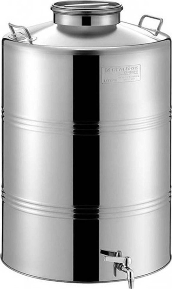 METALBOX ΔΟΧΕΙΟ INOX ΚΡΑΣΙΟΥ-ΛΑΔΙΟΥ ΒΙΔΩΤΟ ΜΕ ΣΠΕΙΡΩΜΑ ΚΑΙ ΒΑΝΑΚΙ 75LT ...